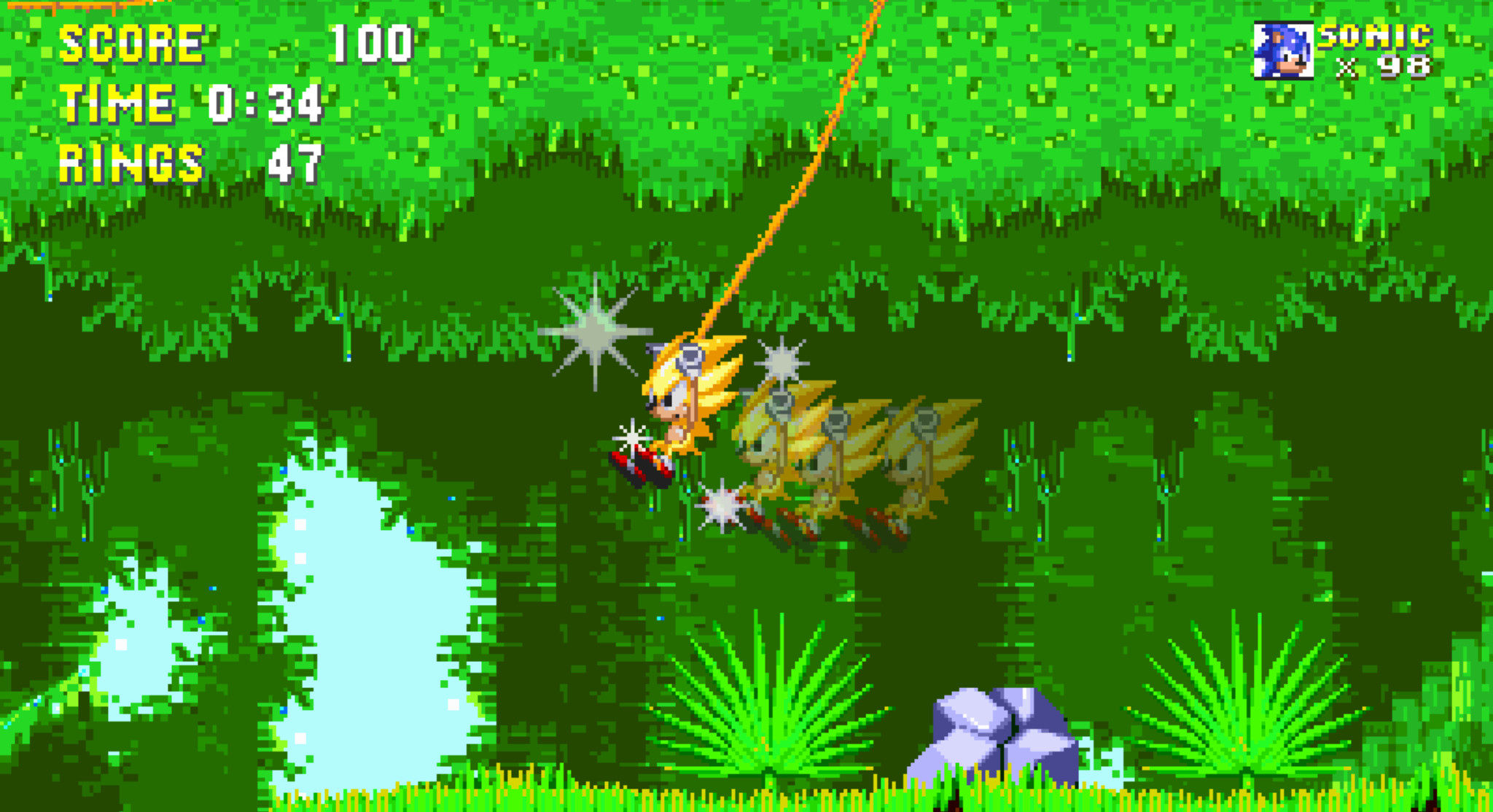 Modgen Classic Super Sonic Sprites Mod for Sonic 3 A.I.R. | S3AIR Mods