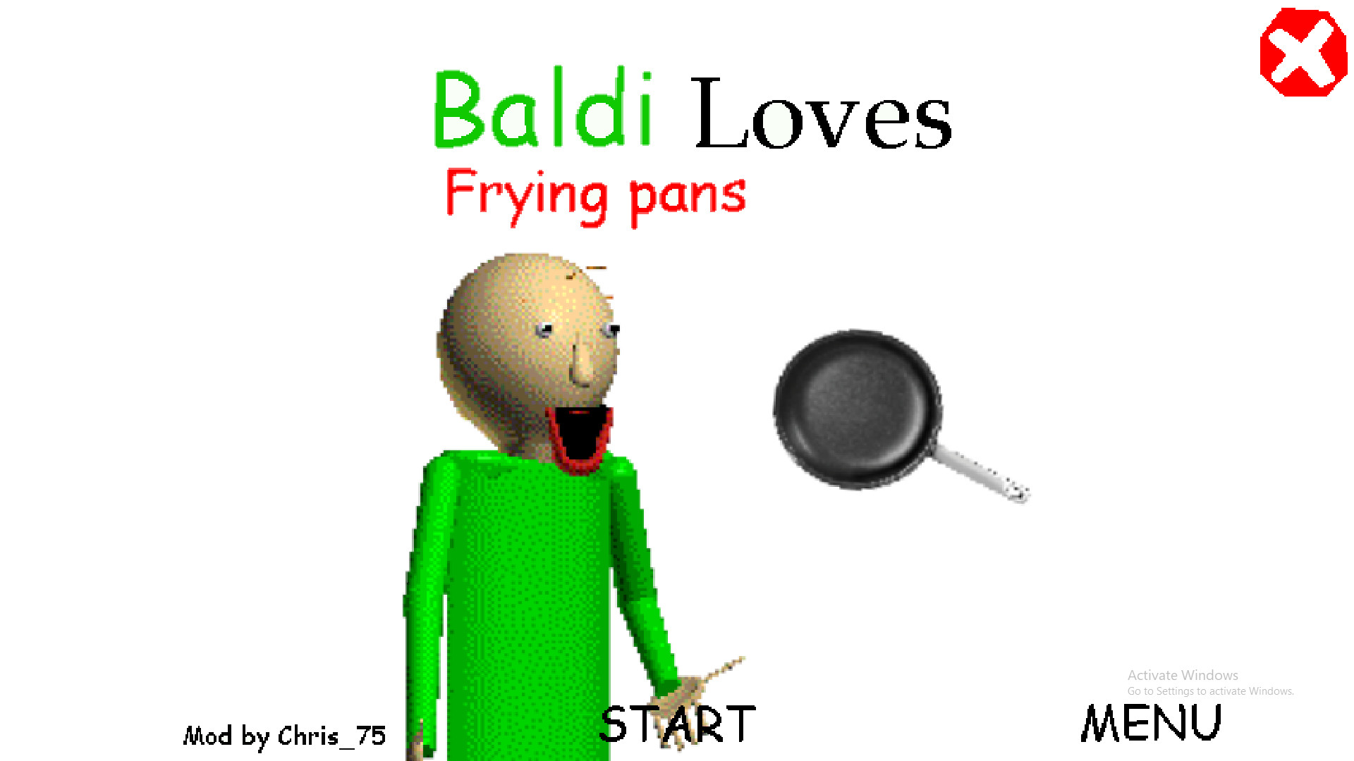 Baldi Loves Frying Pans Mod for Baldi's Basics | Baldi Mods