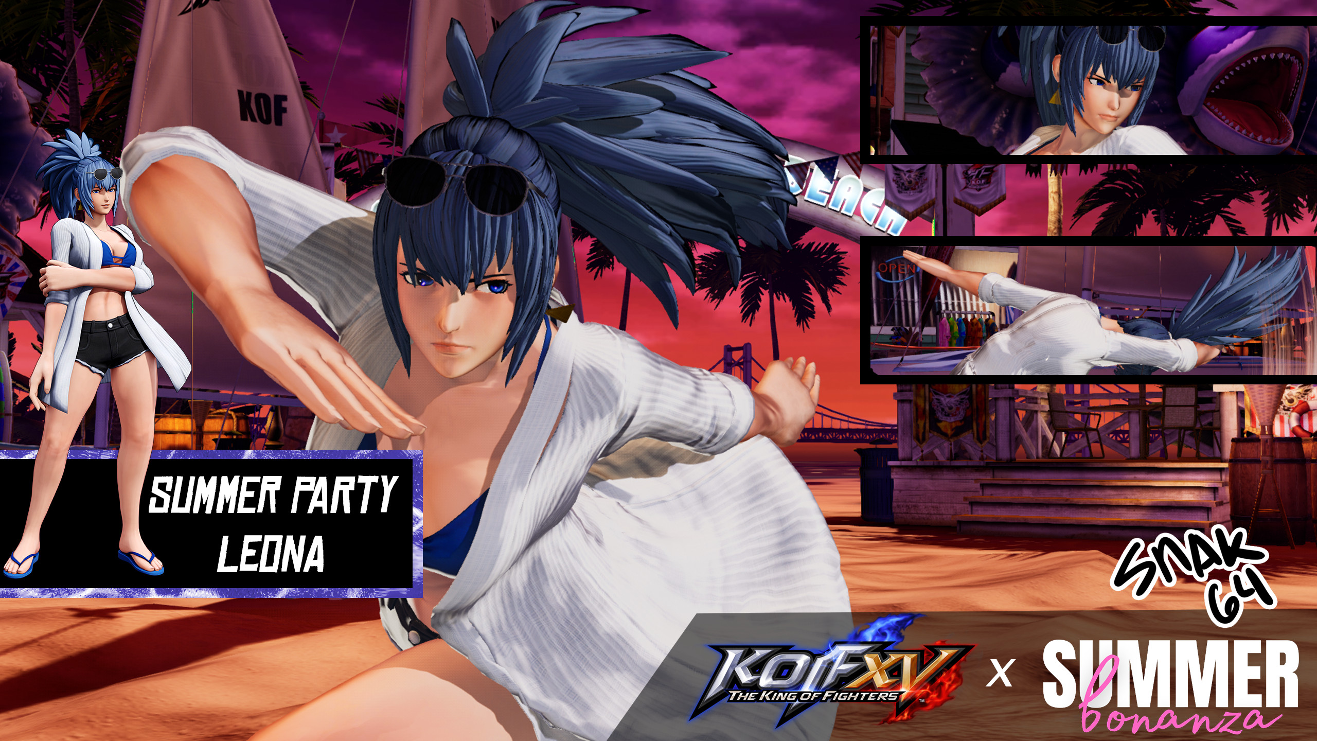 Summer Party Leona Mod for The King of Fighters XV | KoFXV Mods