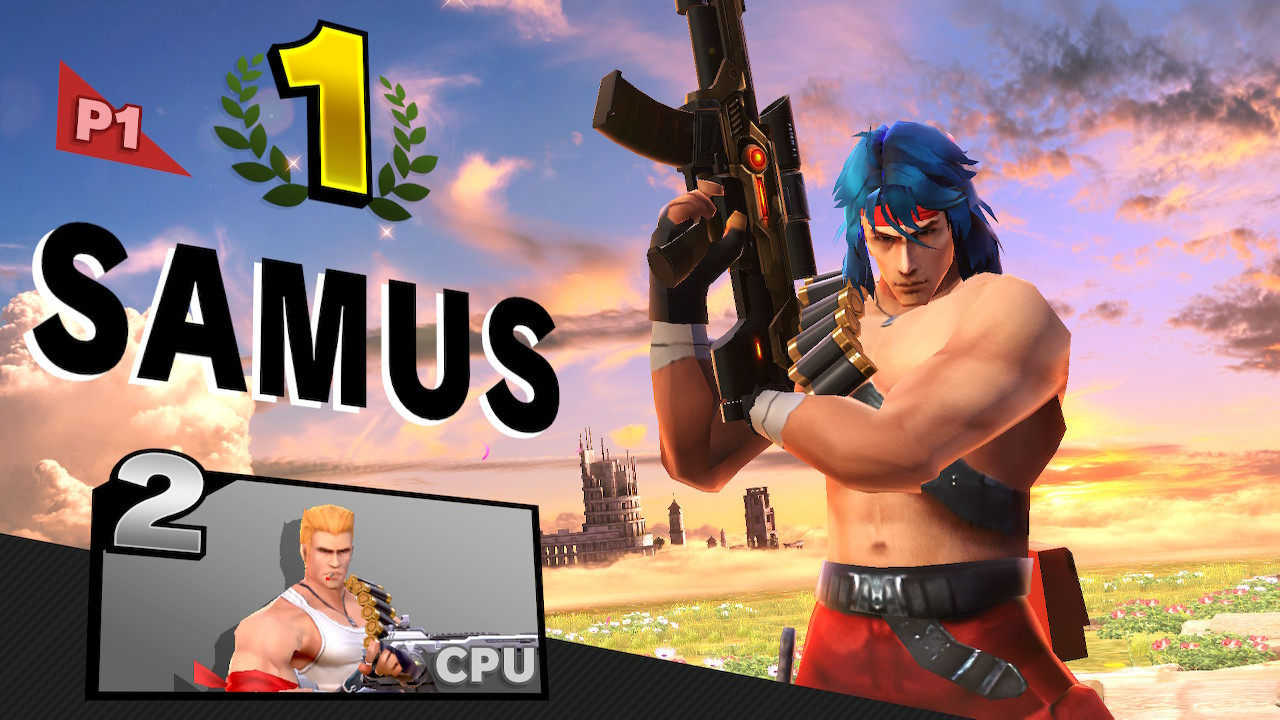 Bill Rizer & Lance Bean (Contra) over Samus Mod for Super Smash Bros ...