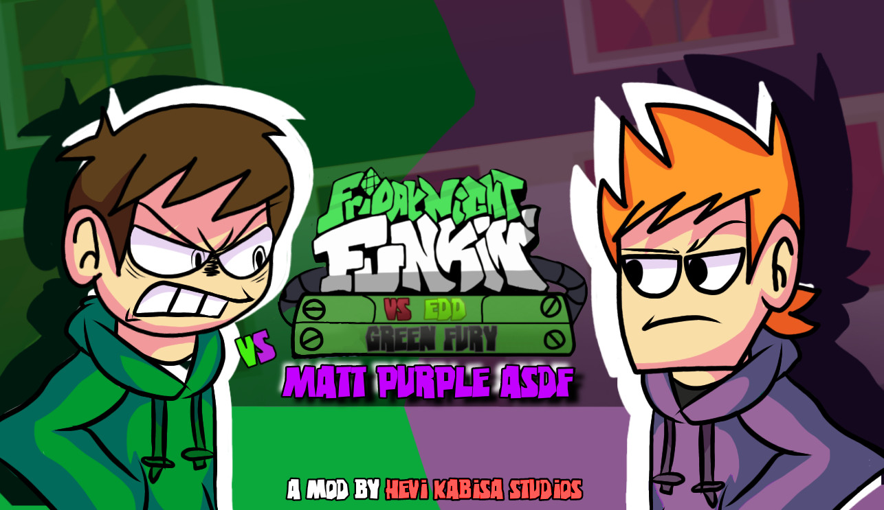 FNF: Edd Green Fury VS Matt Purple ASDF Mod for Friday Night Funkin ...