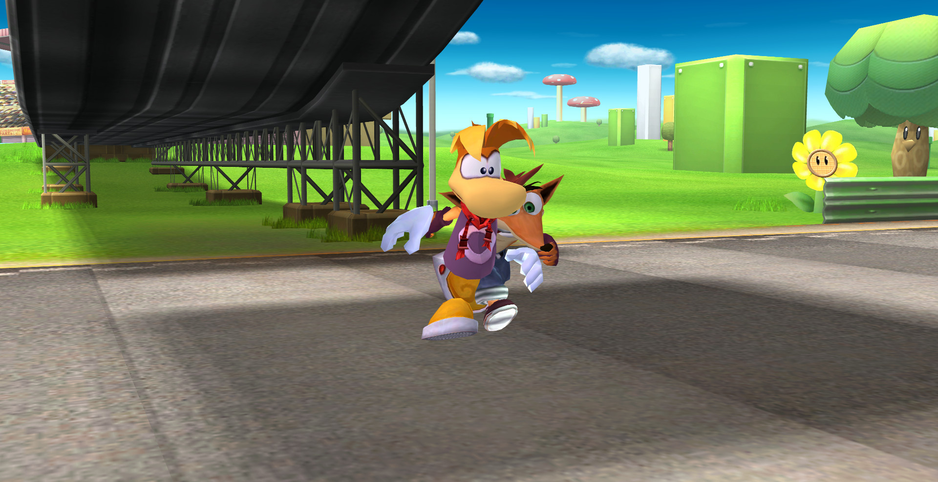 Rayman + Crash Bandicoot for SMF1's M&L PSA Mod for Super Smash Bros ...