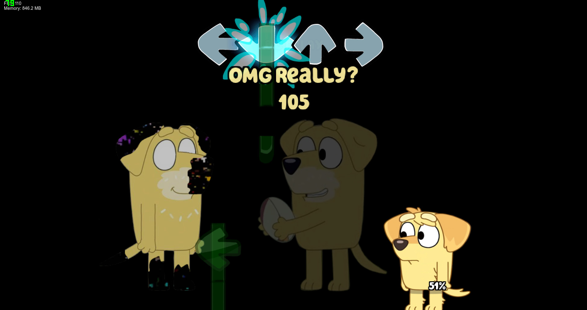 friday night funkin Rooten-labradors (bluey cover) Mod for Friday Night ...