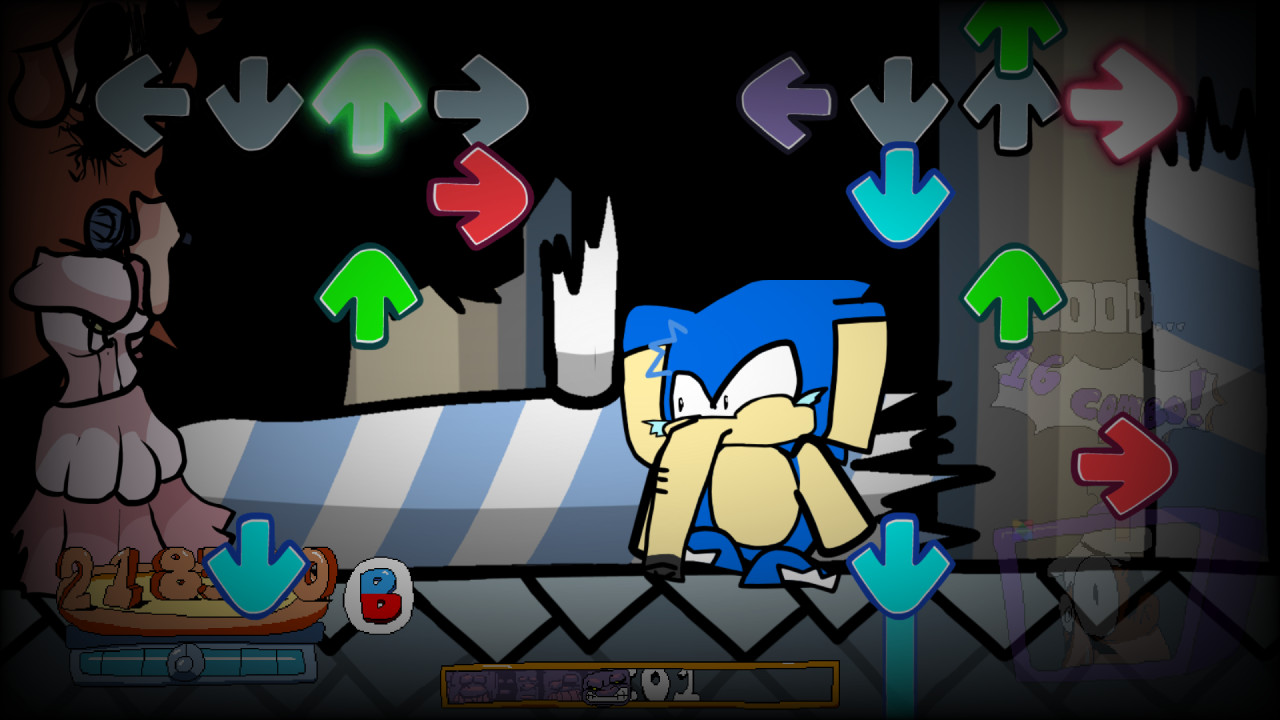 Elephant Sonic Over Boyfriend! Mod for Friday Night Funkin' | FNF Mods
