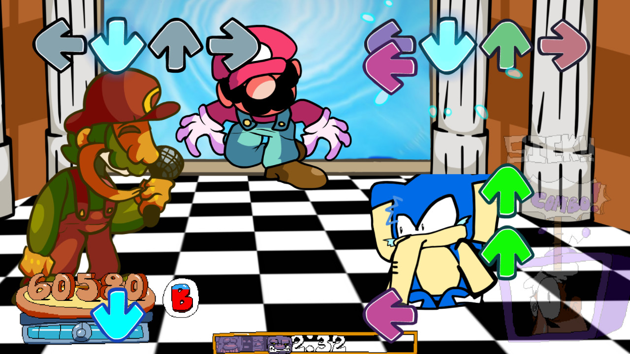 Elephant Sonic Over Boyfriend! Mod for Friday Night Funkin' | FNF Mods