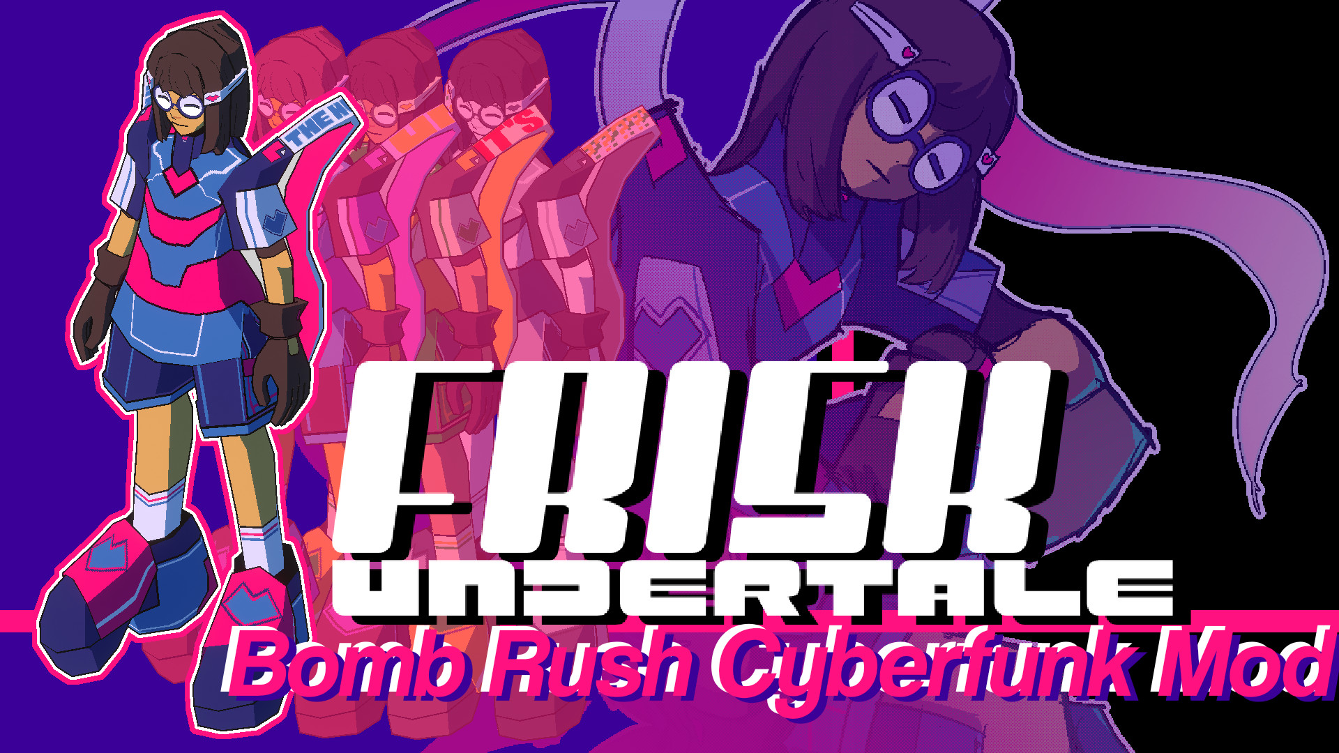 (CREWBOOM) Frisk from Undertale Character Skin Mod for Bomb Rush Cyberfunk | BRC Mods