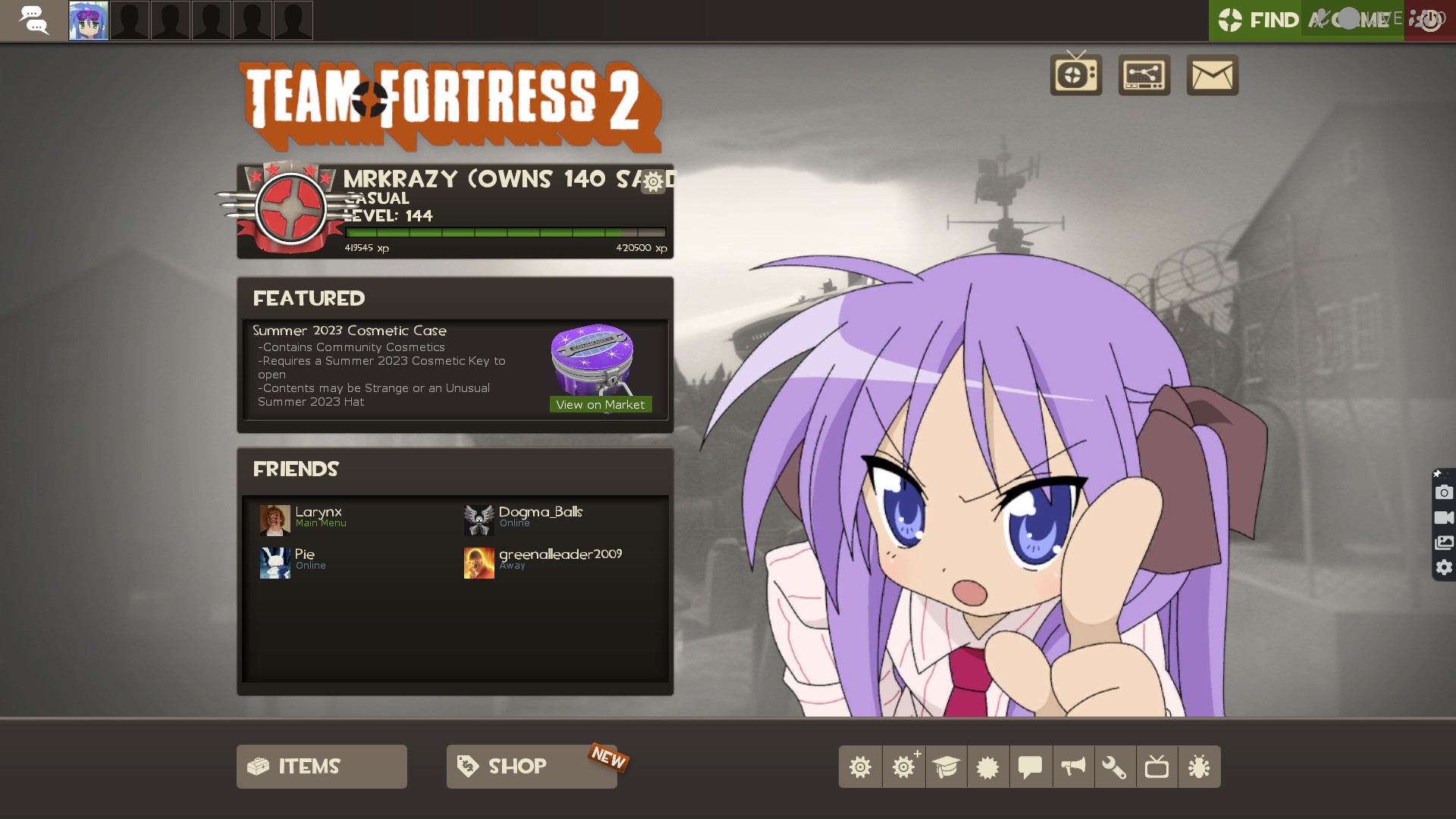 Lucky Star Character Pictures Mod for Team Fortress 2 | TF2 Mods
