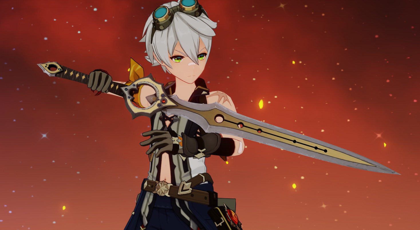 Infinity Blade over Sacrificial Sword Mod for Genshin Impact | GI Mods