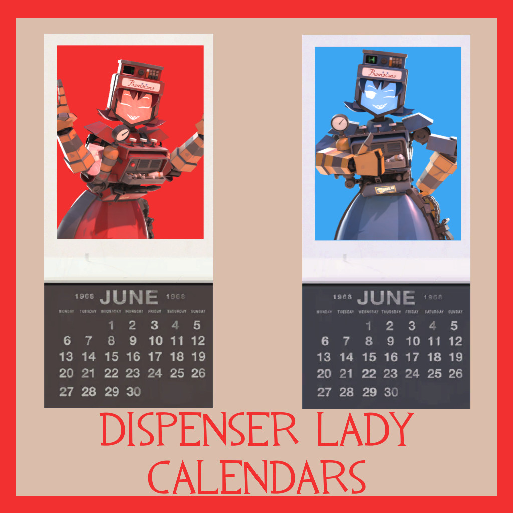 Dispenser Lady Calendars Mod for Team Fortress 2 | TF2 Mods