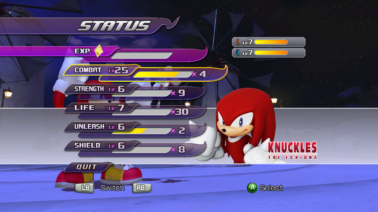 Knuckles over Werehog Mod for Sonic Unleashed (X360/PS3) | SUHD Mods