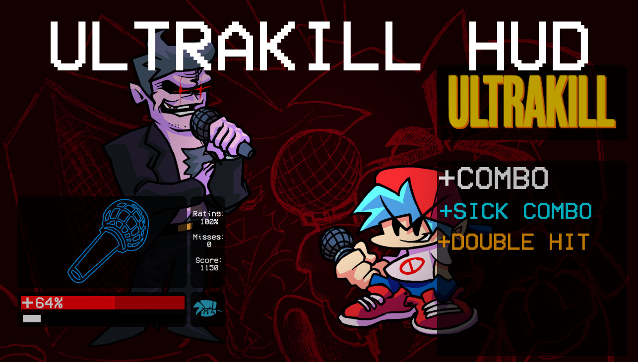 ULTRAKILL HUD [V-Slice] Mod for Friday Night Funkin' | FNF Mods