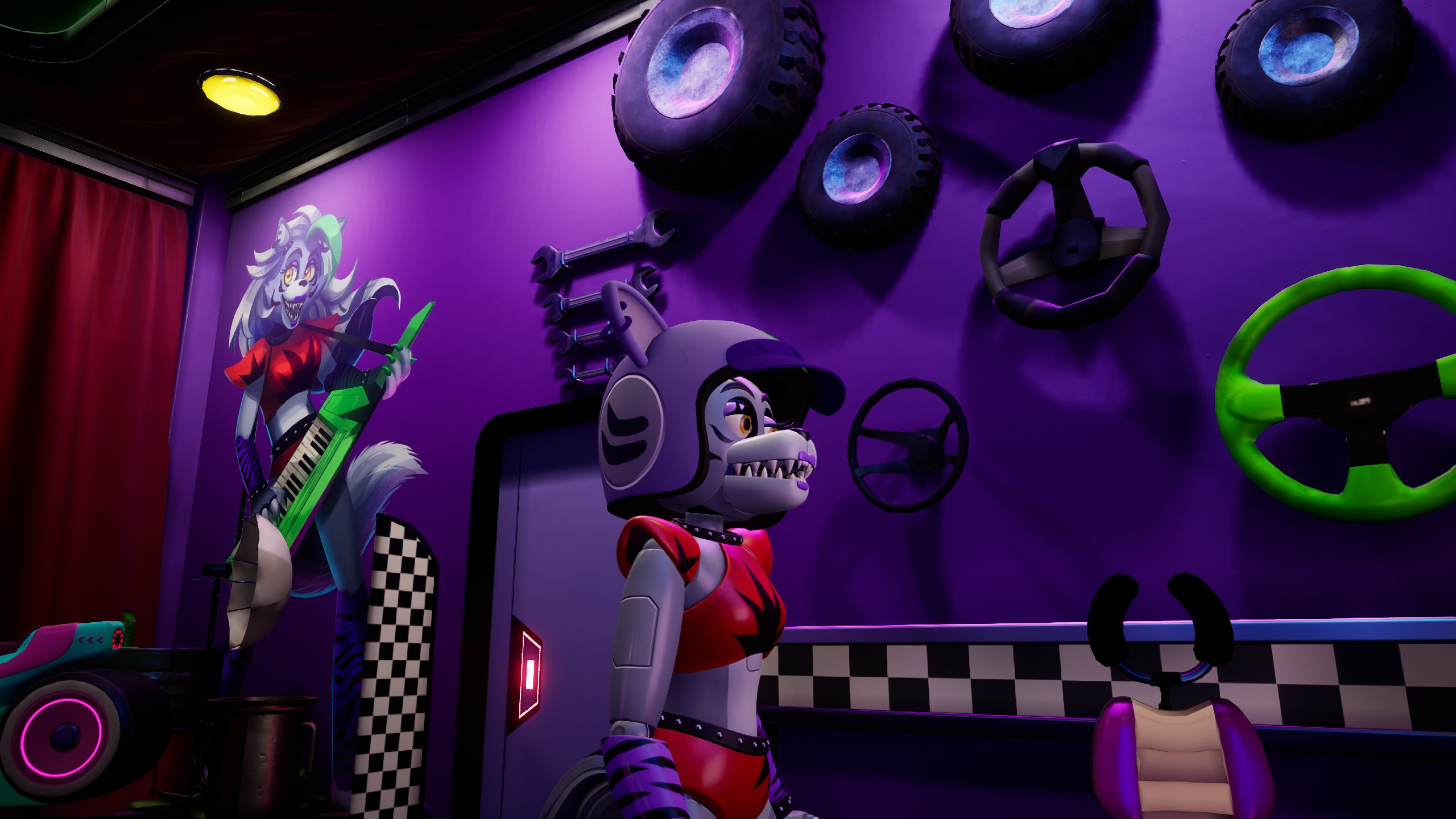 Roxy with a helmet (RUIN)(and a racekart) (real) Mod for Five Nights at ...