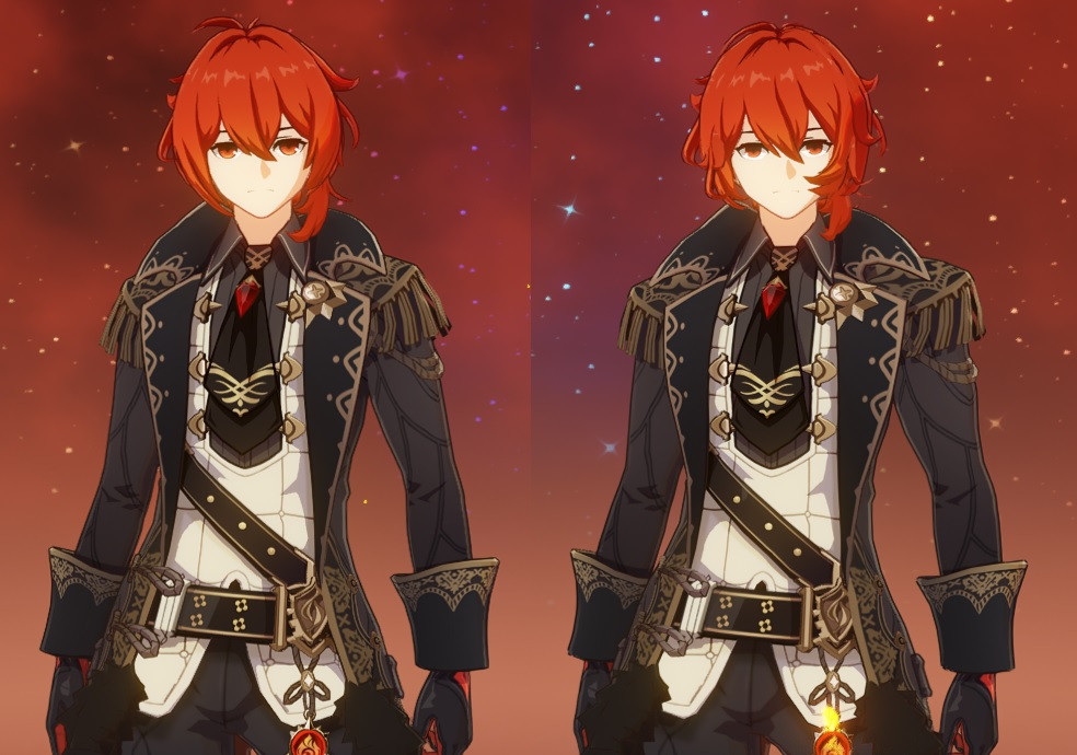 Diluc Hair Mod for Genshin Impact | GI Mods