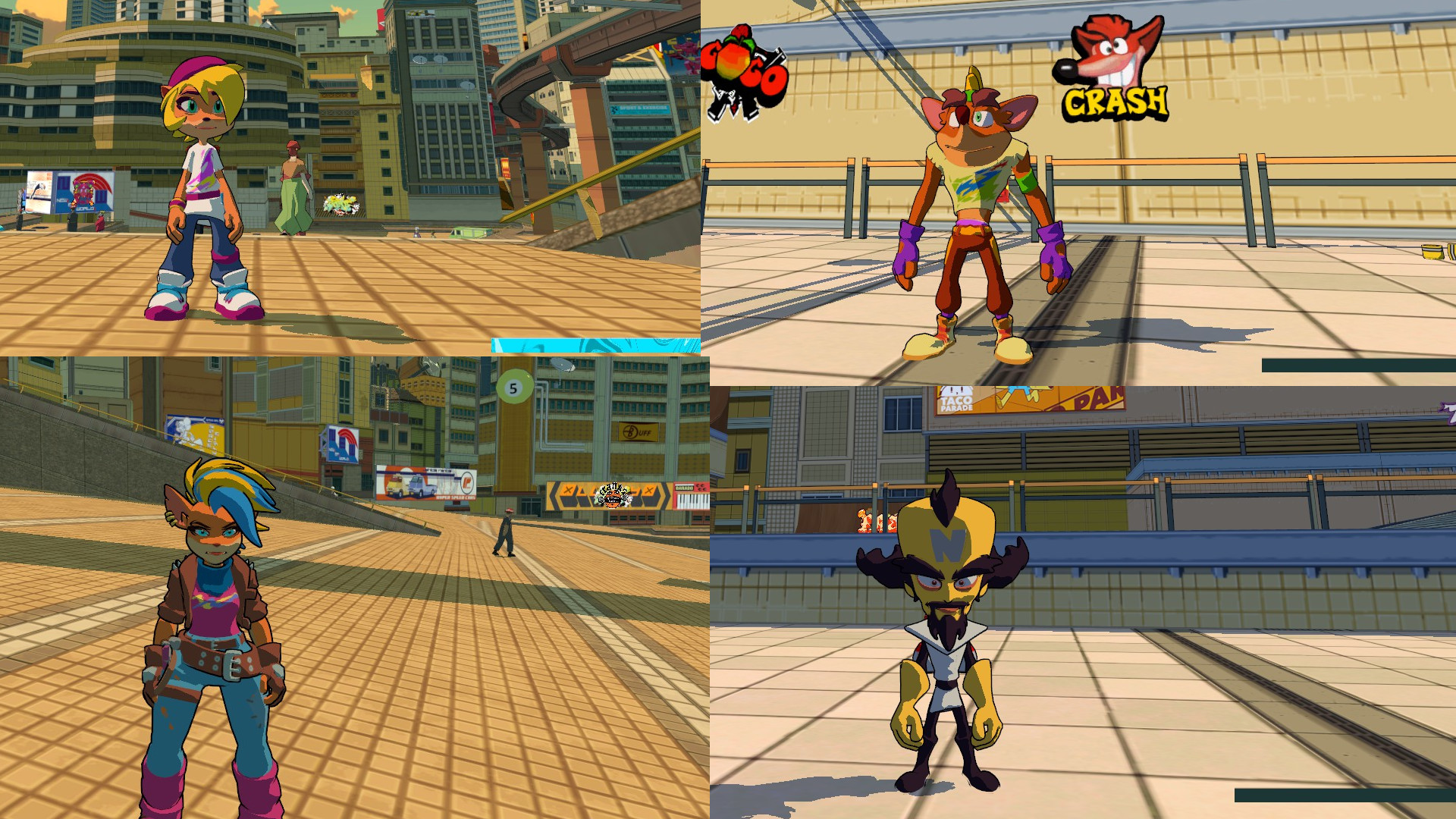 Coco, Crash, & Tawna NOW FEATURING CORTEX Mod for Bomb Rush Cyberfunk ...