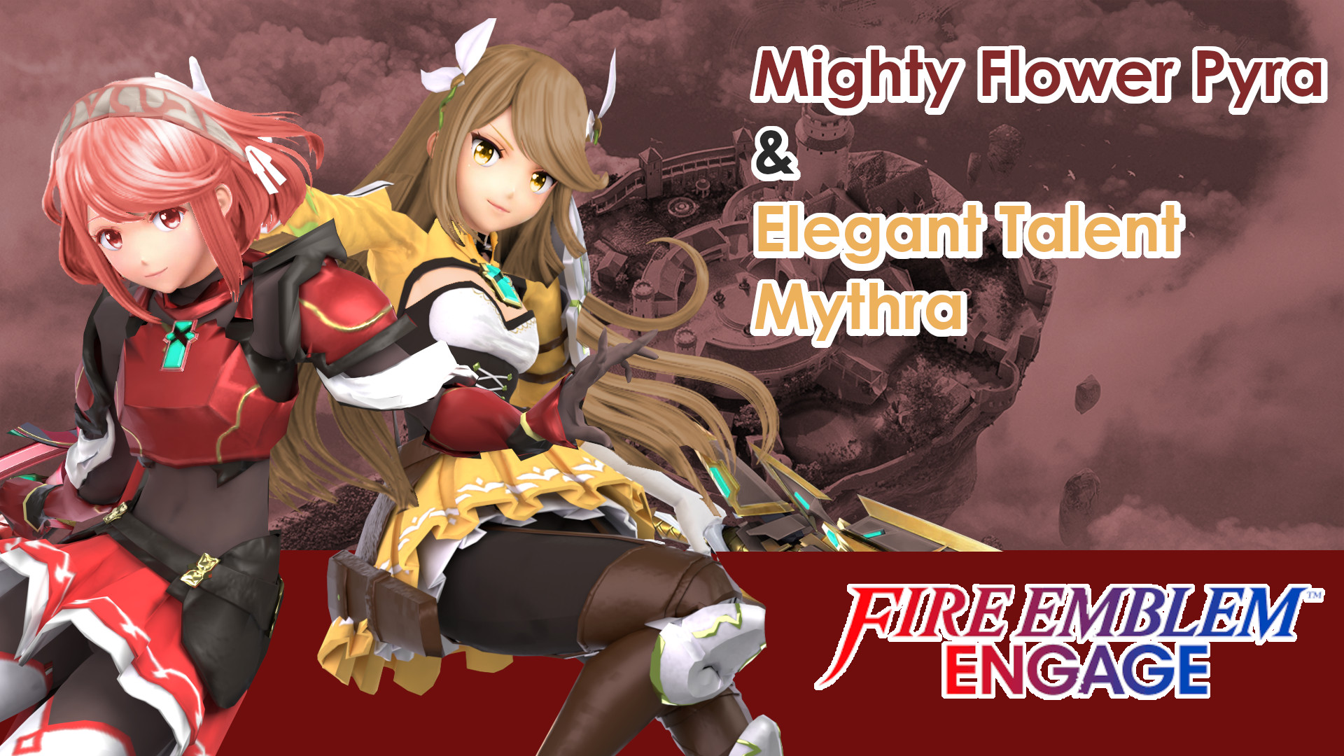 Mighty Flower Pyra and Elegant Talent Mythra Mod for Super Smash Bros ...