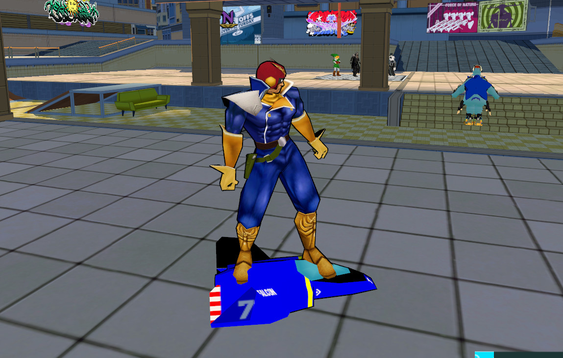 Captain Falcon + Blue Falcon Board Mod for Bomb Rush Cyberfunk | BRC Mods
