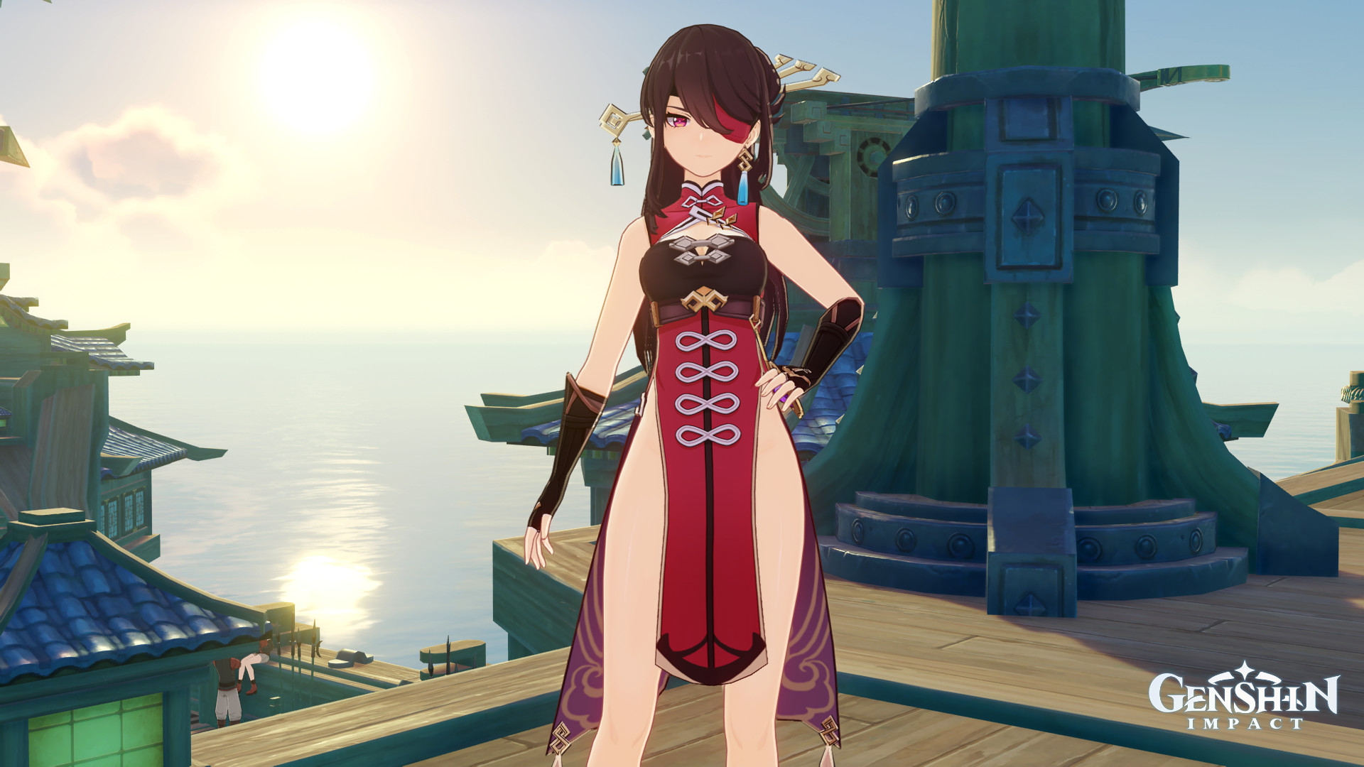 Beidou - Bare legs and feet without cape [Toggle] Mod for Genshin ...