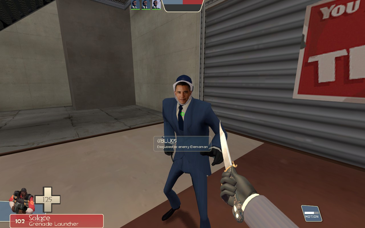 Obama Over Demoman Spy Mask Mod for Team Fortress 2 | TF2 Mods
