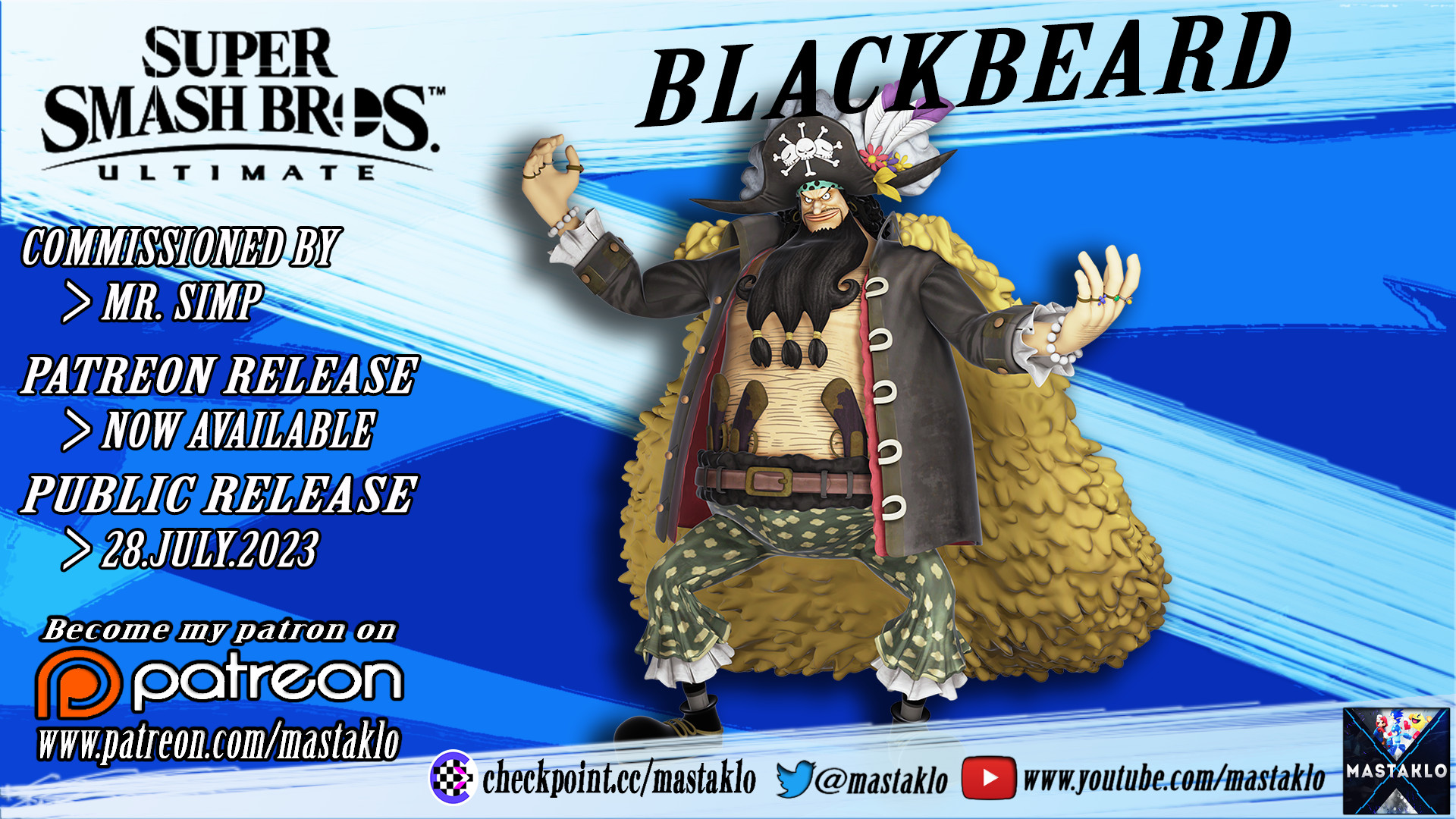 Black Beard Mod for Super Smash Bros. Ultimate | SSBU Mods