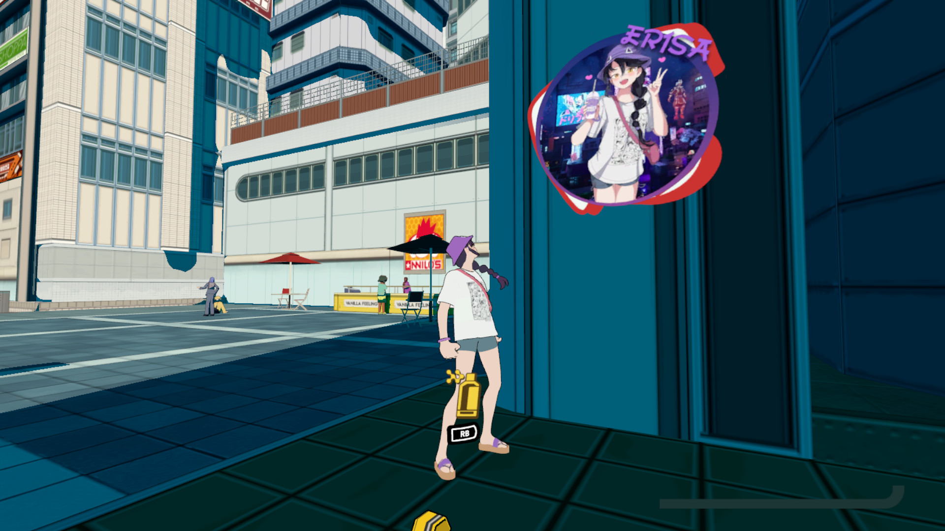 Erisa (Fortnite) over Vinyl Mod for Bomb Rush Cyberfunk | BRC Mods