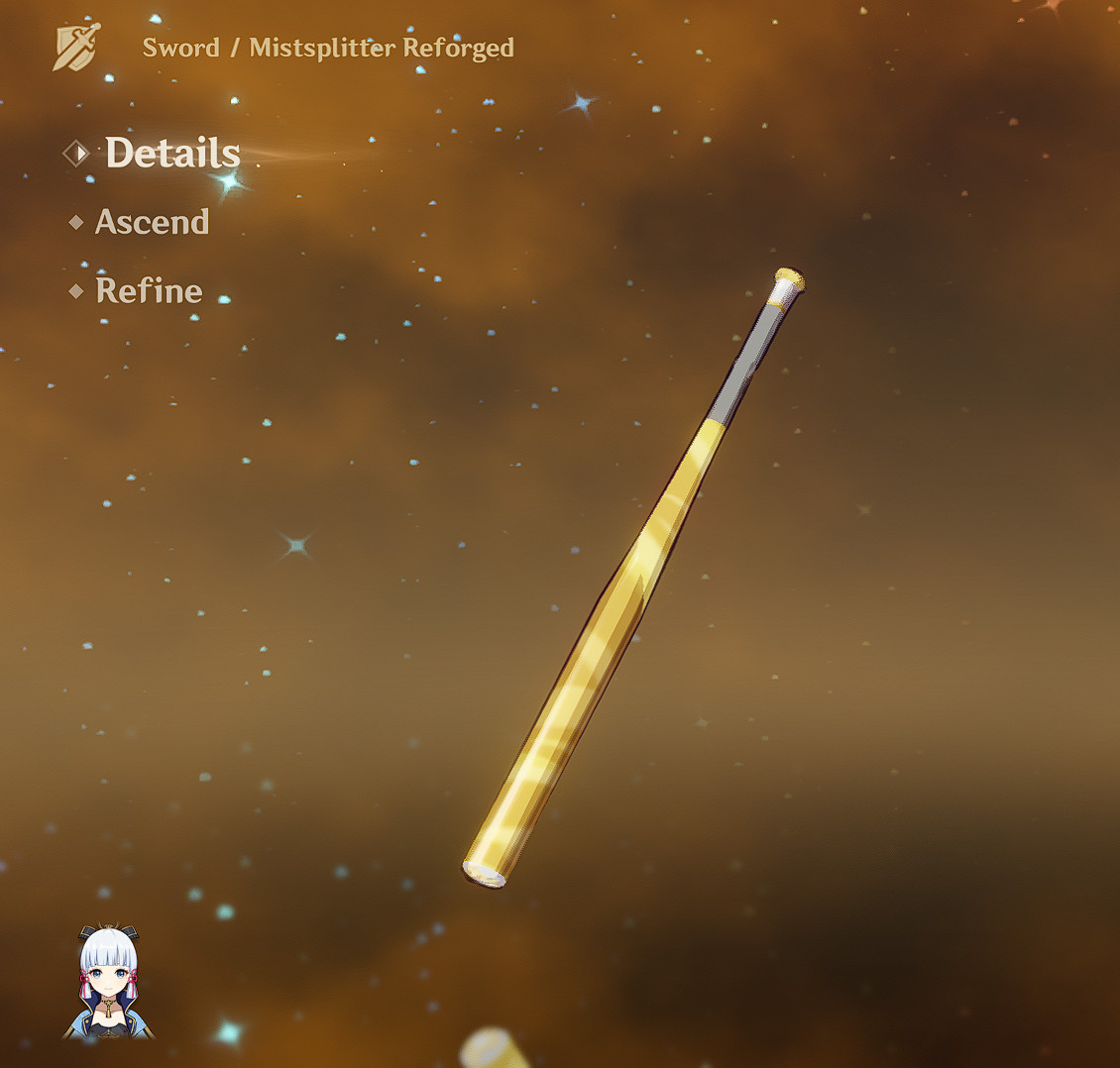 Travelers Baseball bat Mod for Genshin Impact | GI Mods