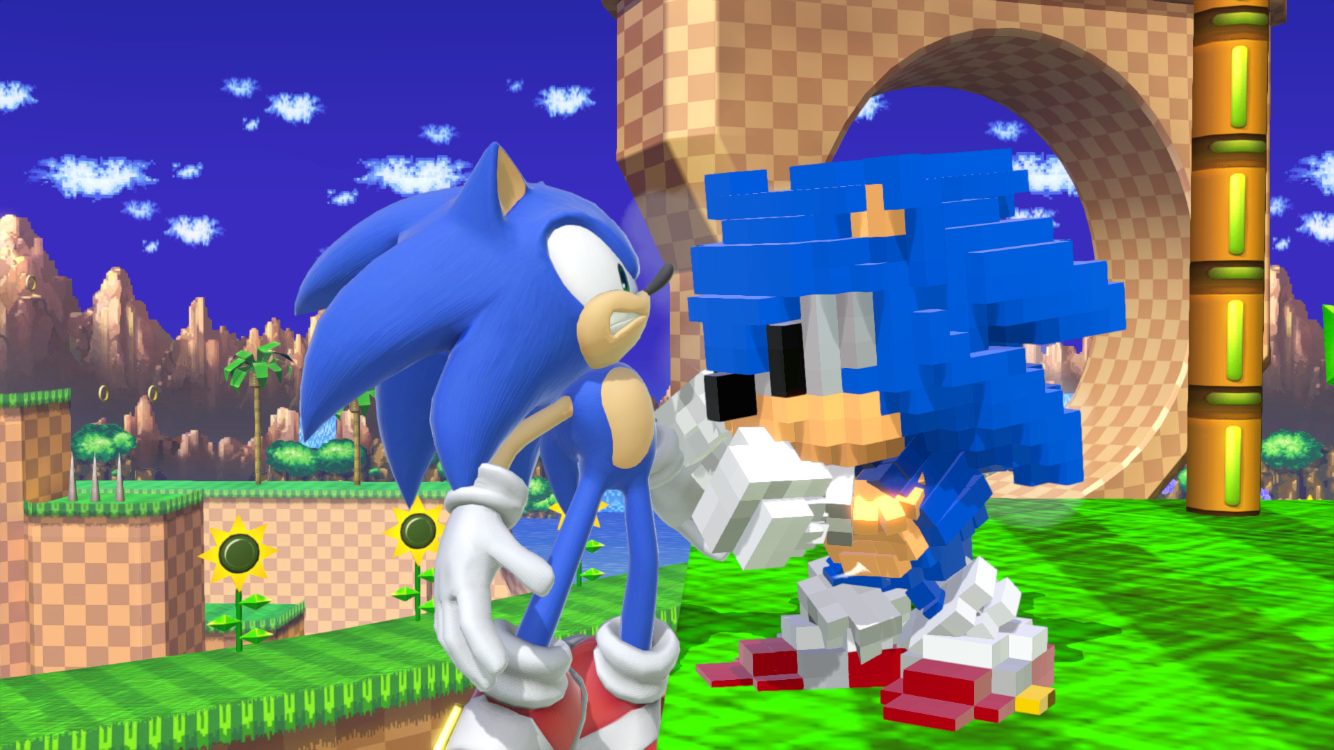 Voxel Sonic (Sonic Superstars) Mod for Super Smash Bros. Ultimate ...