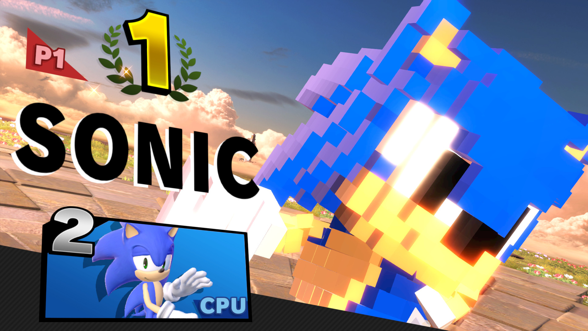 Voxel Sonic (Sonic Superstars) Mod for Super Smash Bros. Ultimate ...