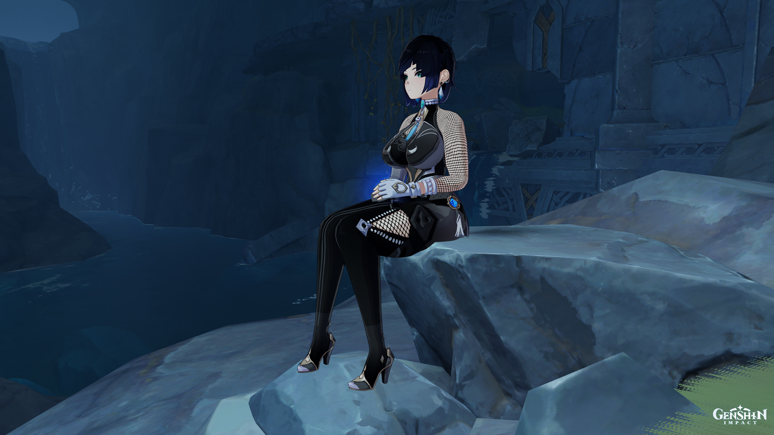 Blackout Yelan (2 Versions) Mod for Genshin Impact | GI Mods