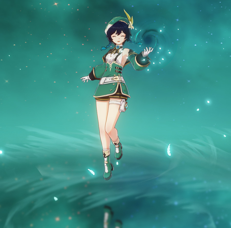 Venti: Charlotte clothes & Lumine hair Mod for Genshin Impact | GI Mods