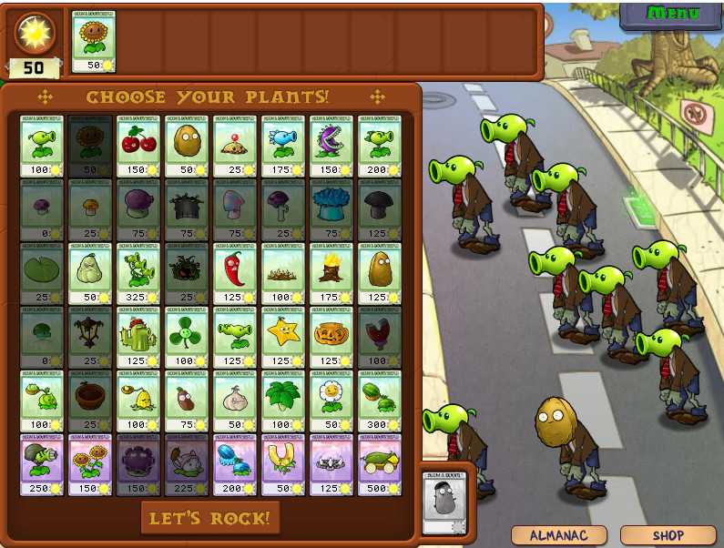 You can choose only 1 seed Pvz Mod for Plants vs. Zombies | PVZ Mods