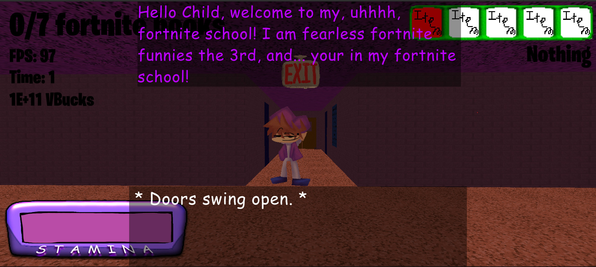 Fearless Fortnite School Mod for Baldi's Basics | Baldi Mods