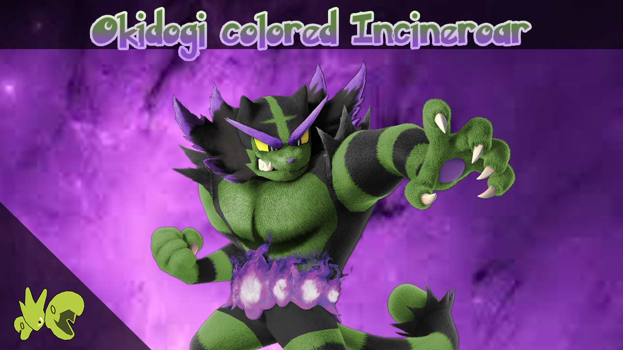 Okidogi colored Incineroar Mod for Super Smash Bros. Ultimate | SSBU Mods