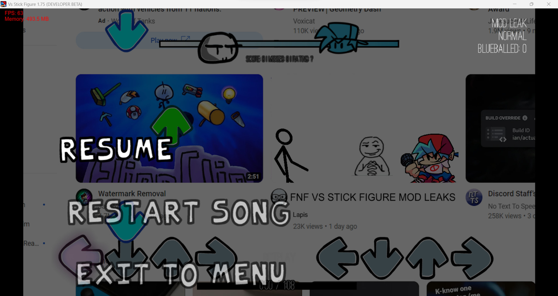 FNF | Vs Stick Figure (1.75) Mod for Friday Night Funkin' | FNF Mods