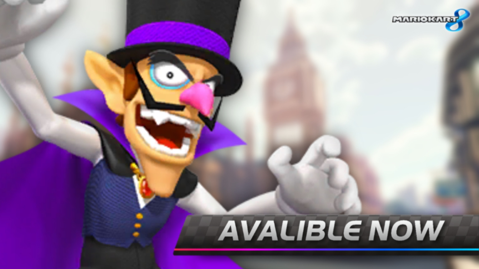Waluigi (Vampire) [w/Tour animations] Mod for Mario Kart 8 | MK8 Mods