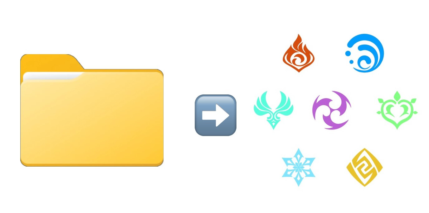 Elemental Folder Icons Mod for Genshin Impact | GI Mods