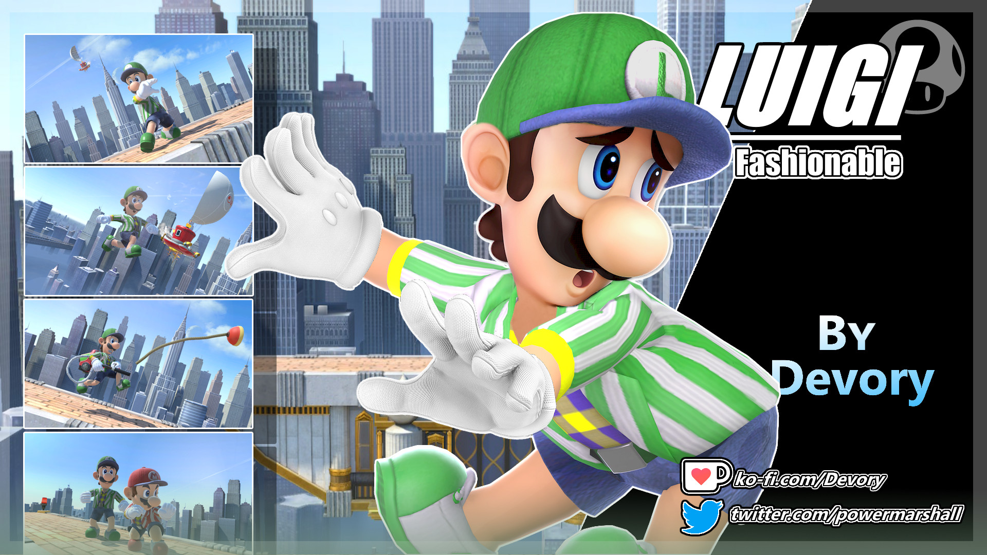 Fashionable Luigi Mod for Super Smash Bros. Ultimate | SSBU Mods