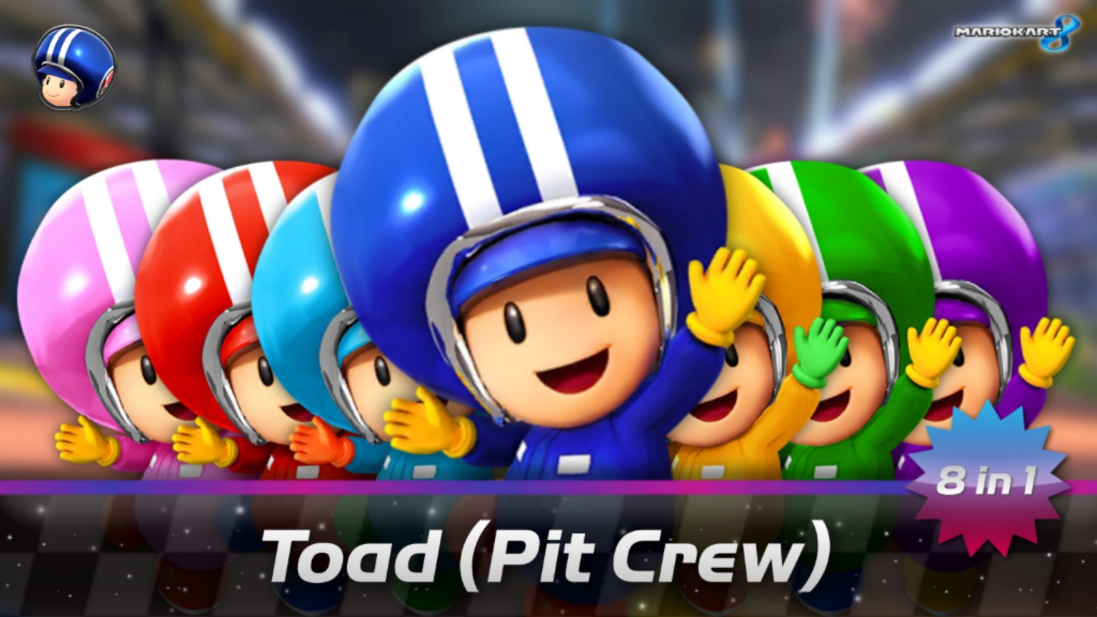 Toad (Pit Crew) [w/Tour animations] Mod for Mario Kart 8 | MK8 Mods