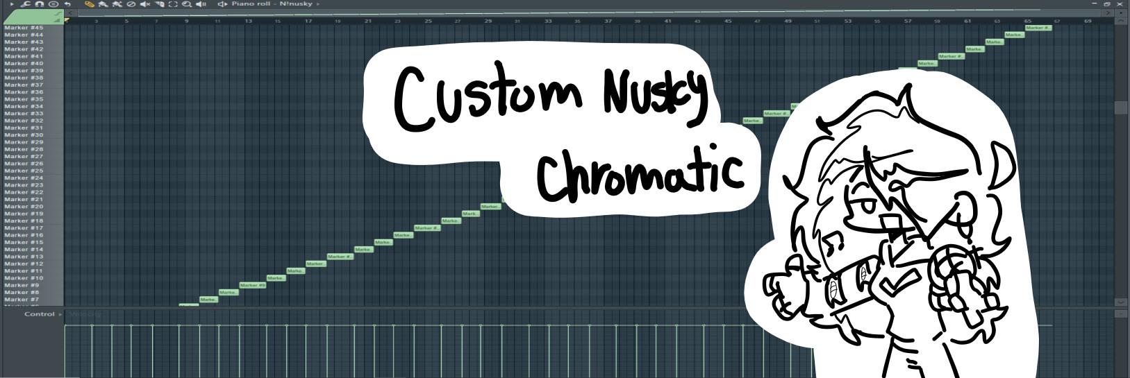 Custom Nusky Chrom pack Mod for Friday Night Funkin' | FNF Mods