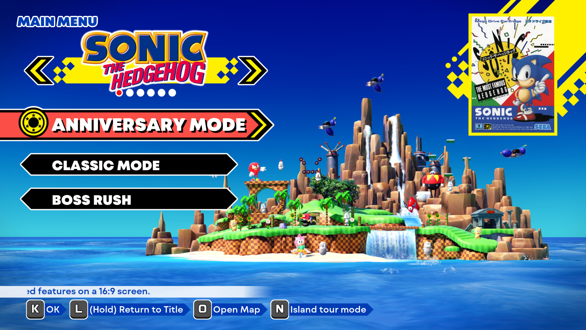 Switch Terrain on Menus Mod for Sonic Origins | SO Mods
