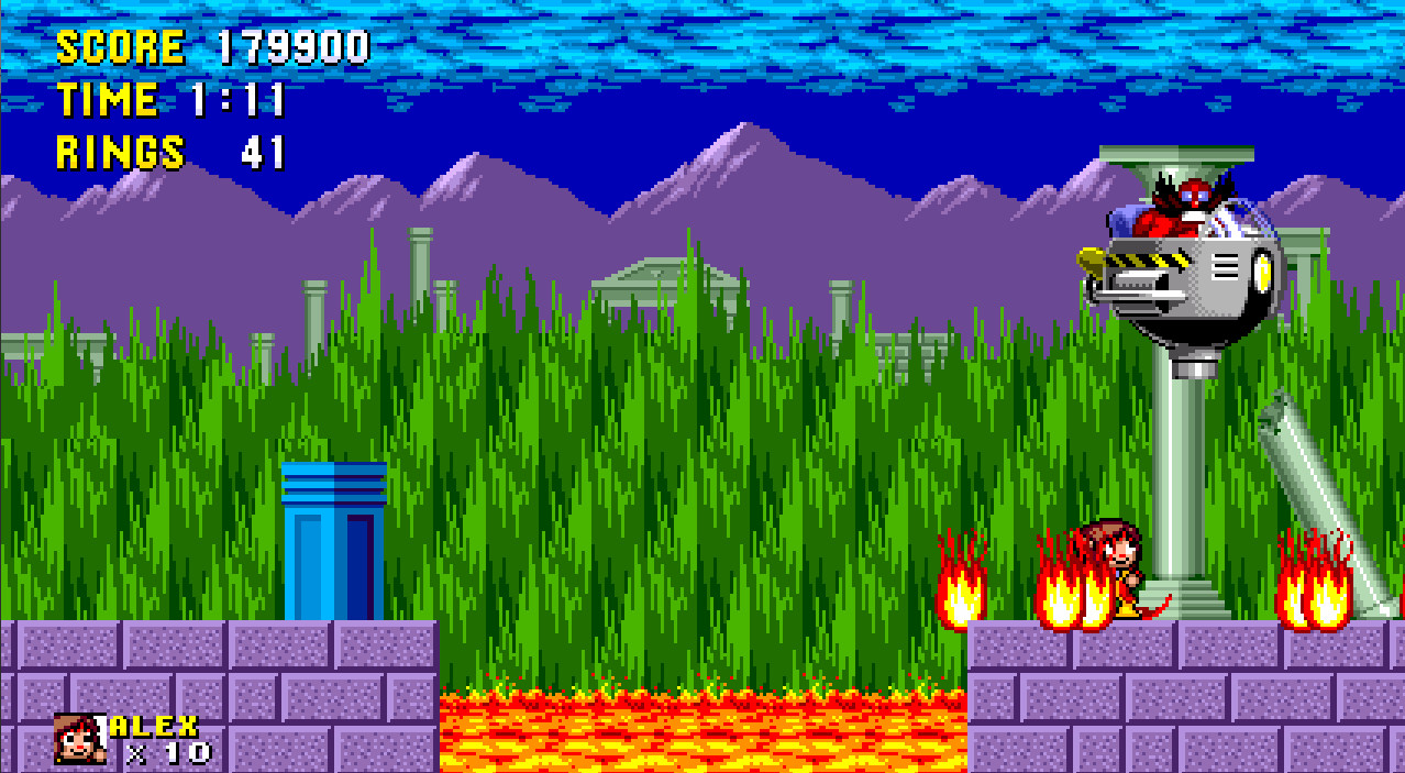 Alex Kidd in Sonic Forever Mod for Sonic the Hedgehog Forever | S1F Mods