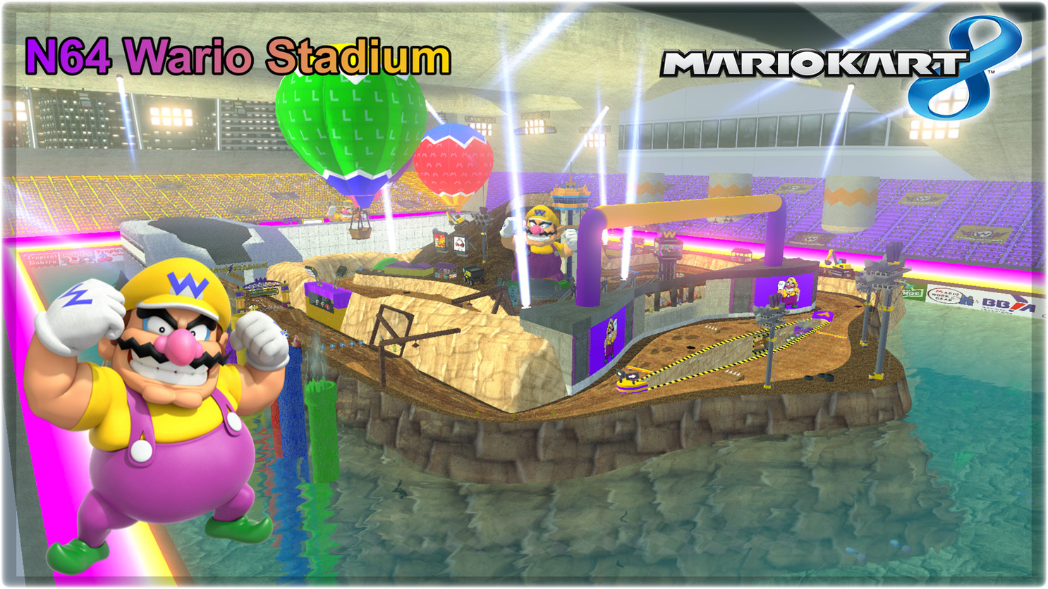N64 Wario Stadium Mod for Mario Kart 8 | MK8 Mods