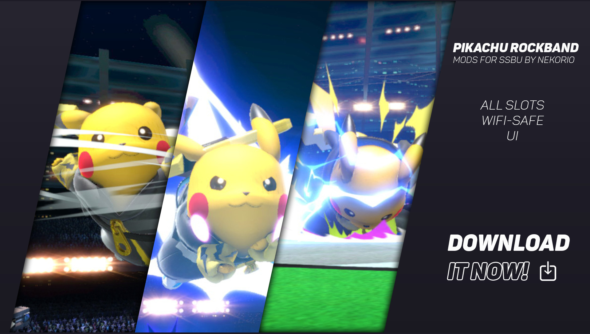 Pikachu Rockband (Smash shading & Comics shading) Mod for Super Smash ...