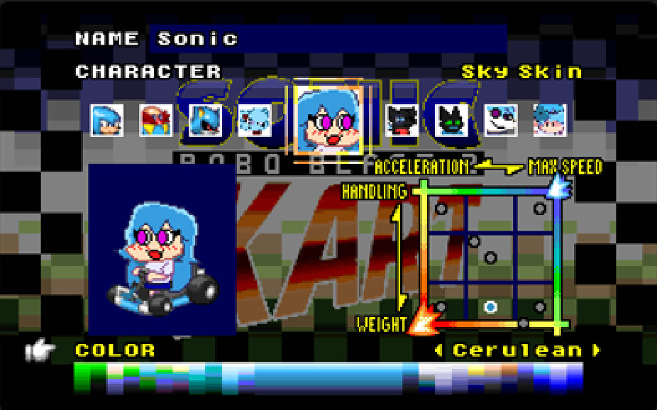 Sky boj Character Pack (1.5) Mod for Sonic Robo Blast 2 Kart | SRB2K Mods
