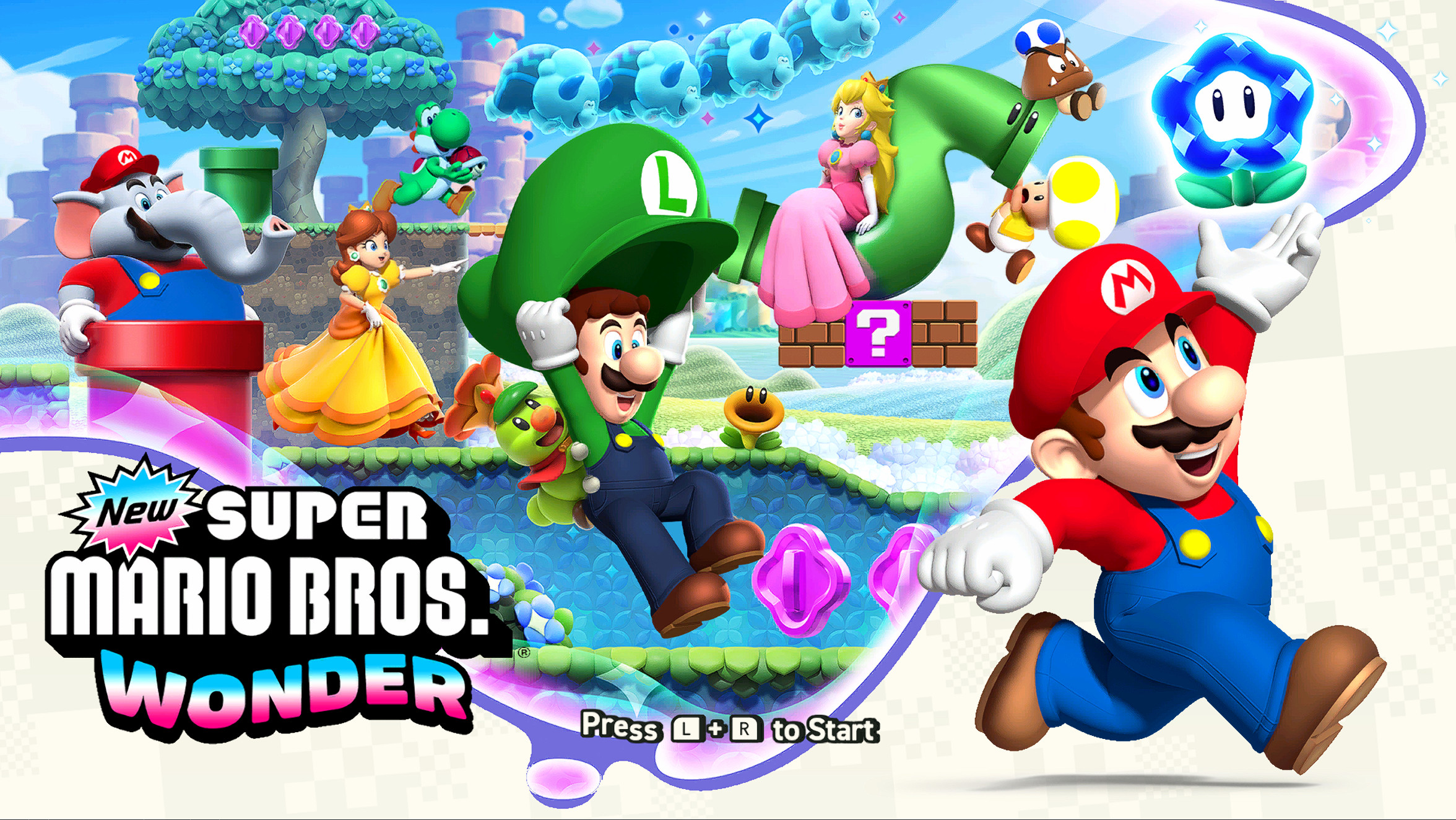 New Super Mario Bros. Title Screen Mod for Super Mario Bros. Wonder ...
