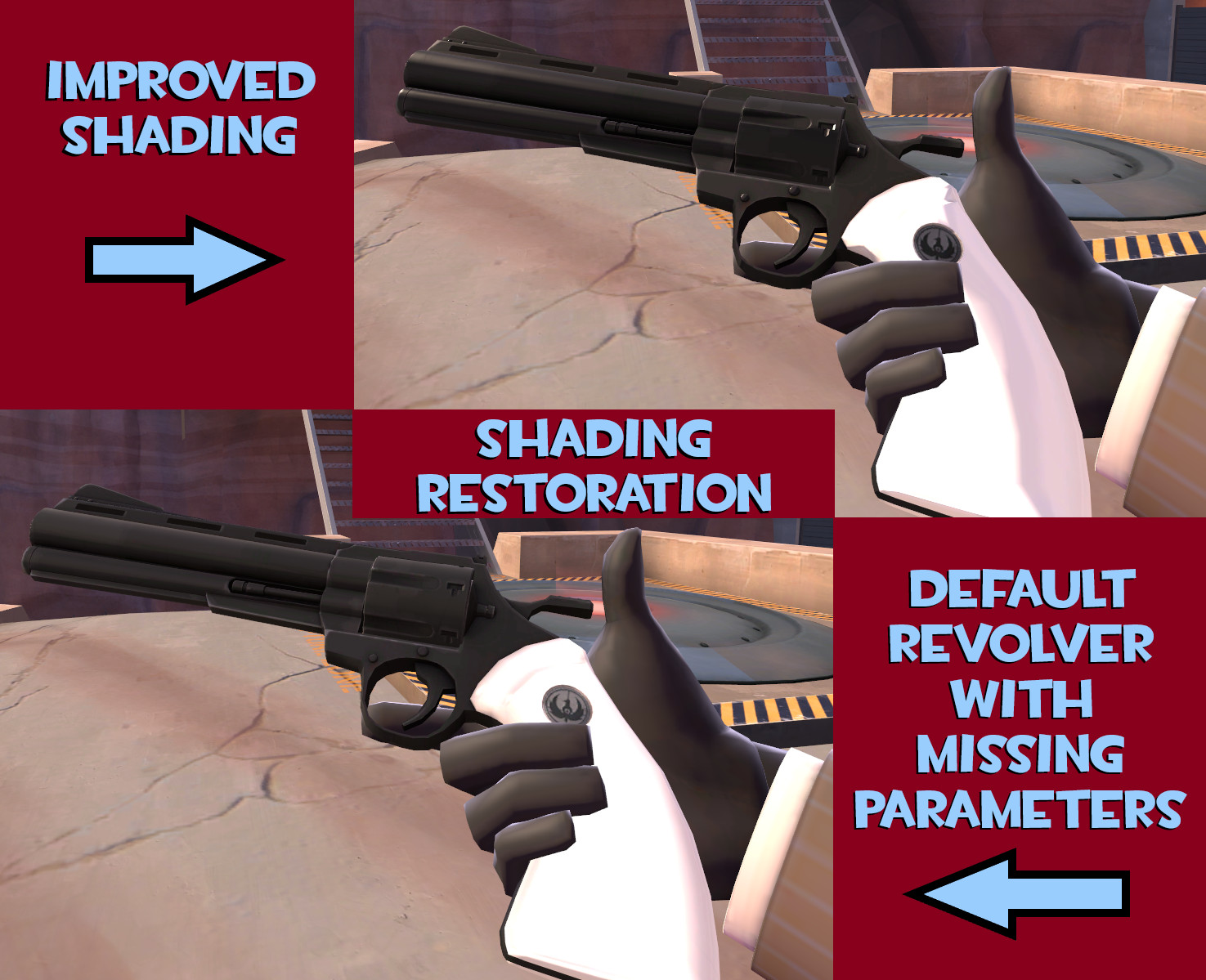 Festive Revolver over Stock + VMT Fix 4 Casual Mod for Team Fortress 2 ...