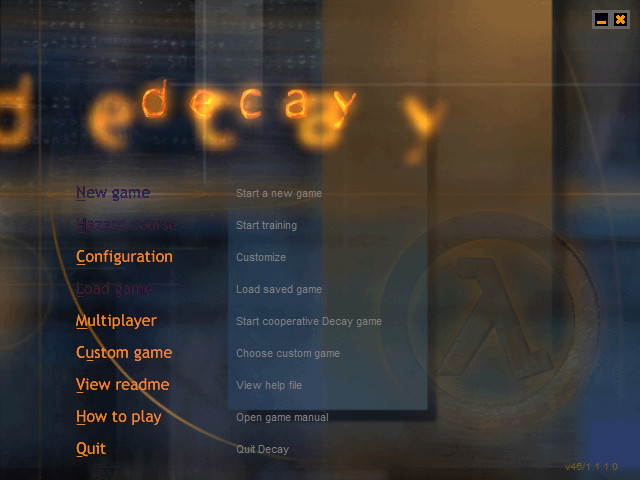 Half-Life Decay 2008 port v1.022 patch background Mod for Half-Life ...