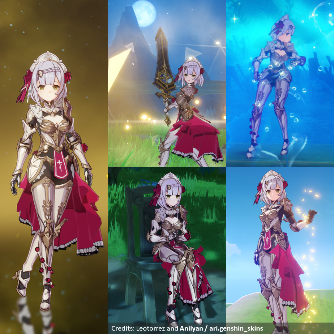 "Finally" a Knight Noelle + Long hair options Mod for Genshin Impact ...