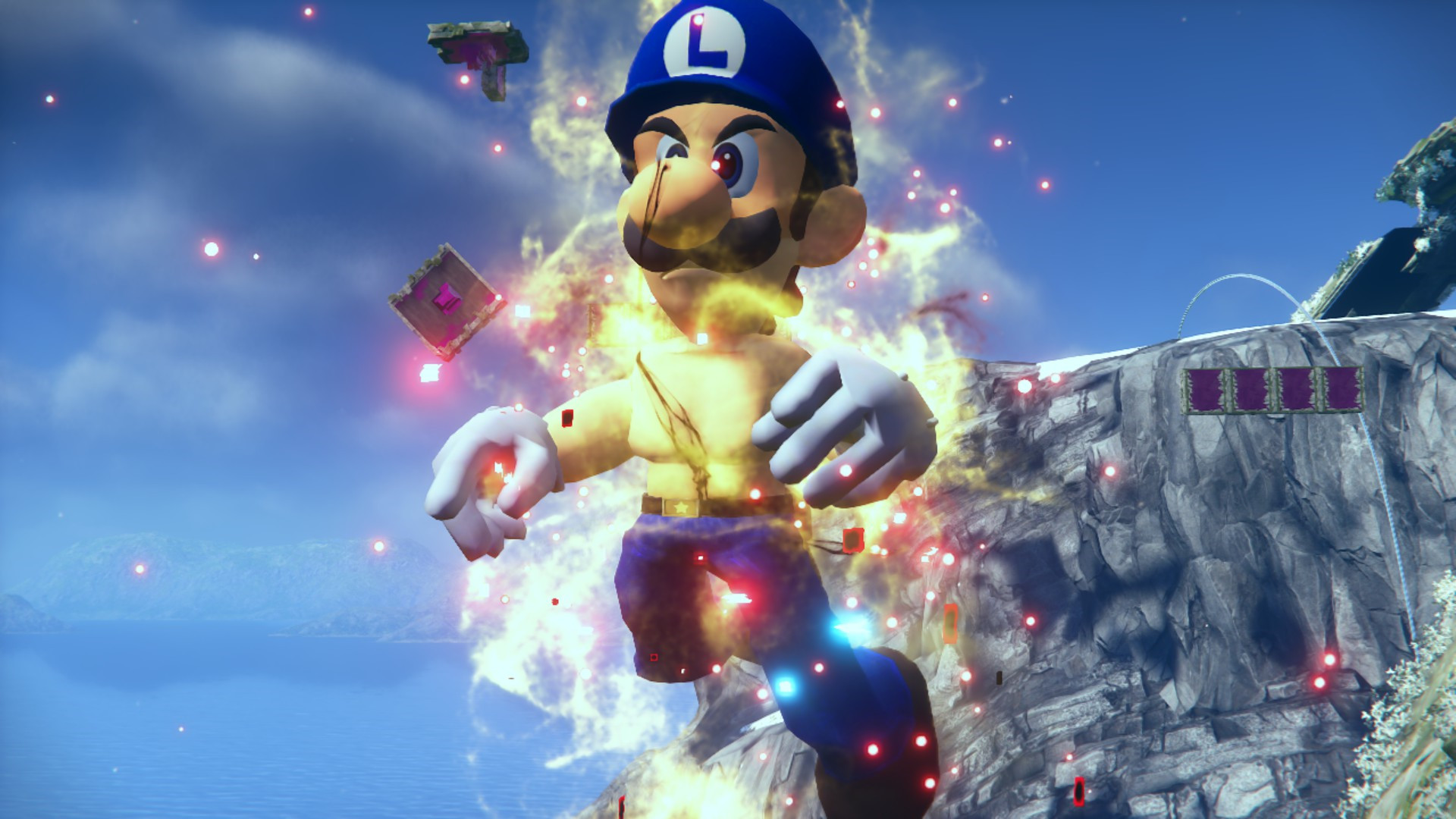 Blue Scarescraper Luigi Mod for Sonic Frontiers | Frontiers Mods