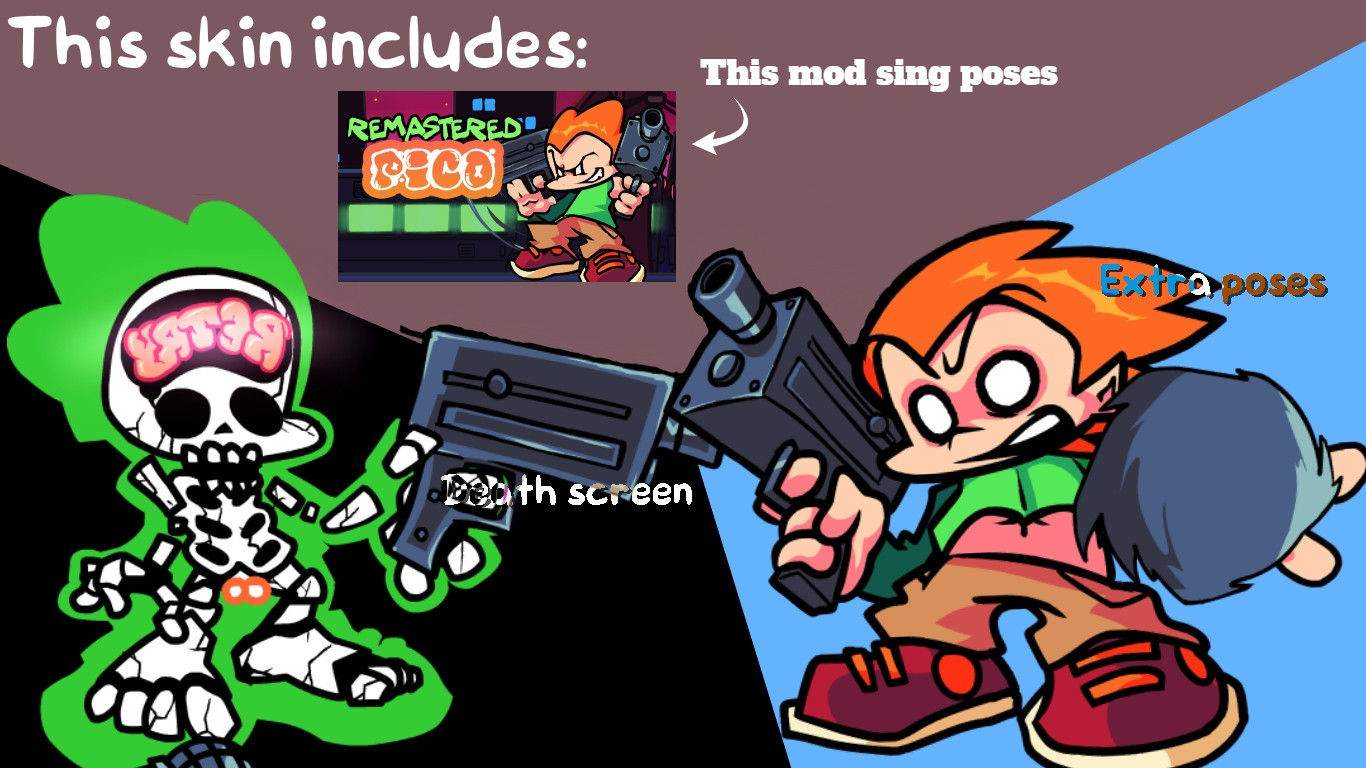 My Playable Remastered Pico Mod for Friday Night Funkin' | FNF Mods