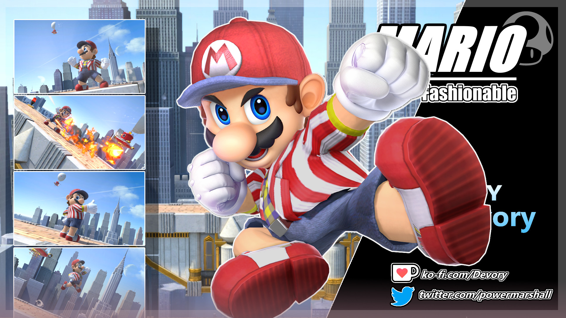 Fashionable Mario Mod for Super Smash Bros. Ultimate | SSBU Mods